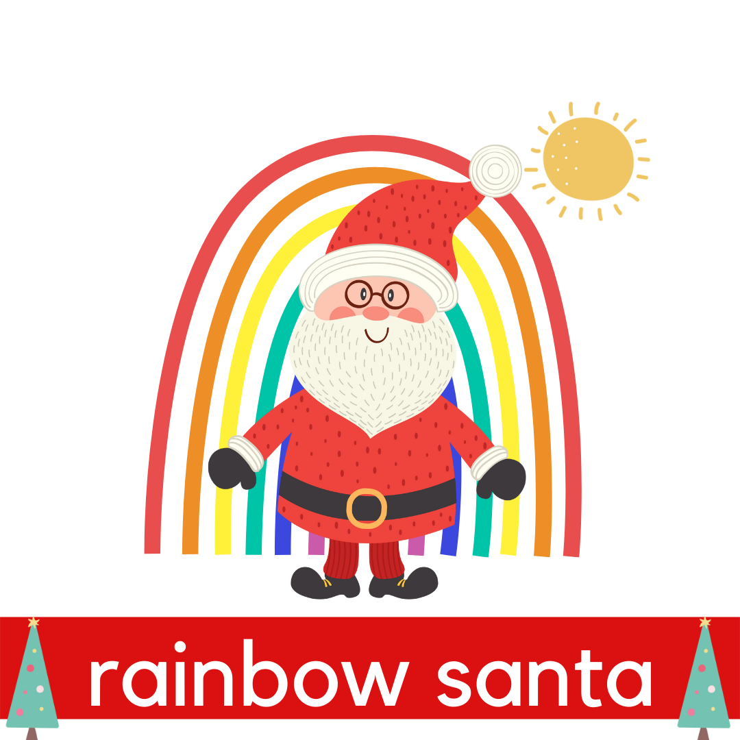 rainbow santa – myartworkplate